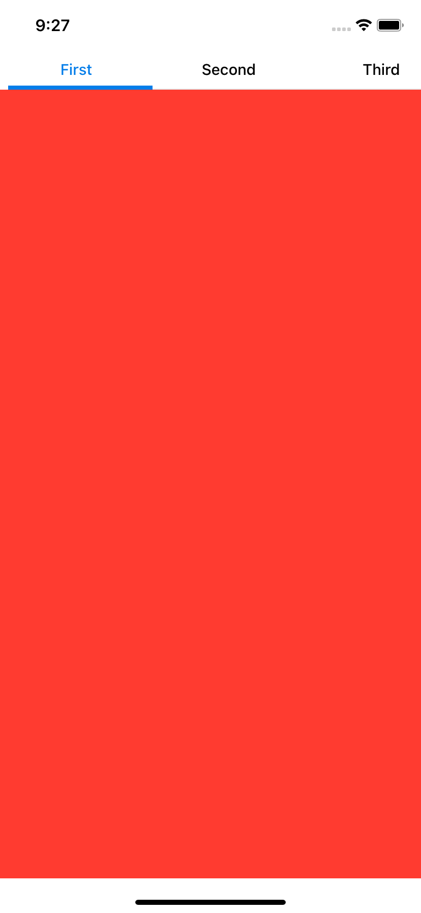 【Swift】画面上側でタブバー Parchmentの使い方 | いーがすぶろぐ